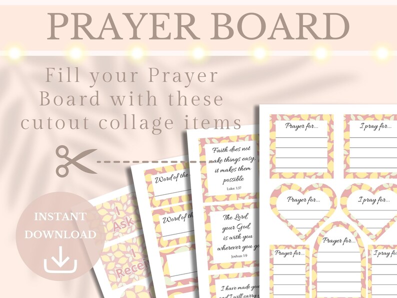 Christian Prayer Board Kit Printable Bulletin Board Kit Christian ...