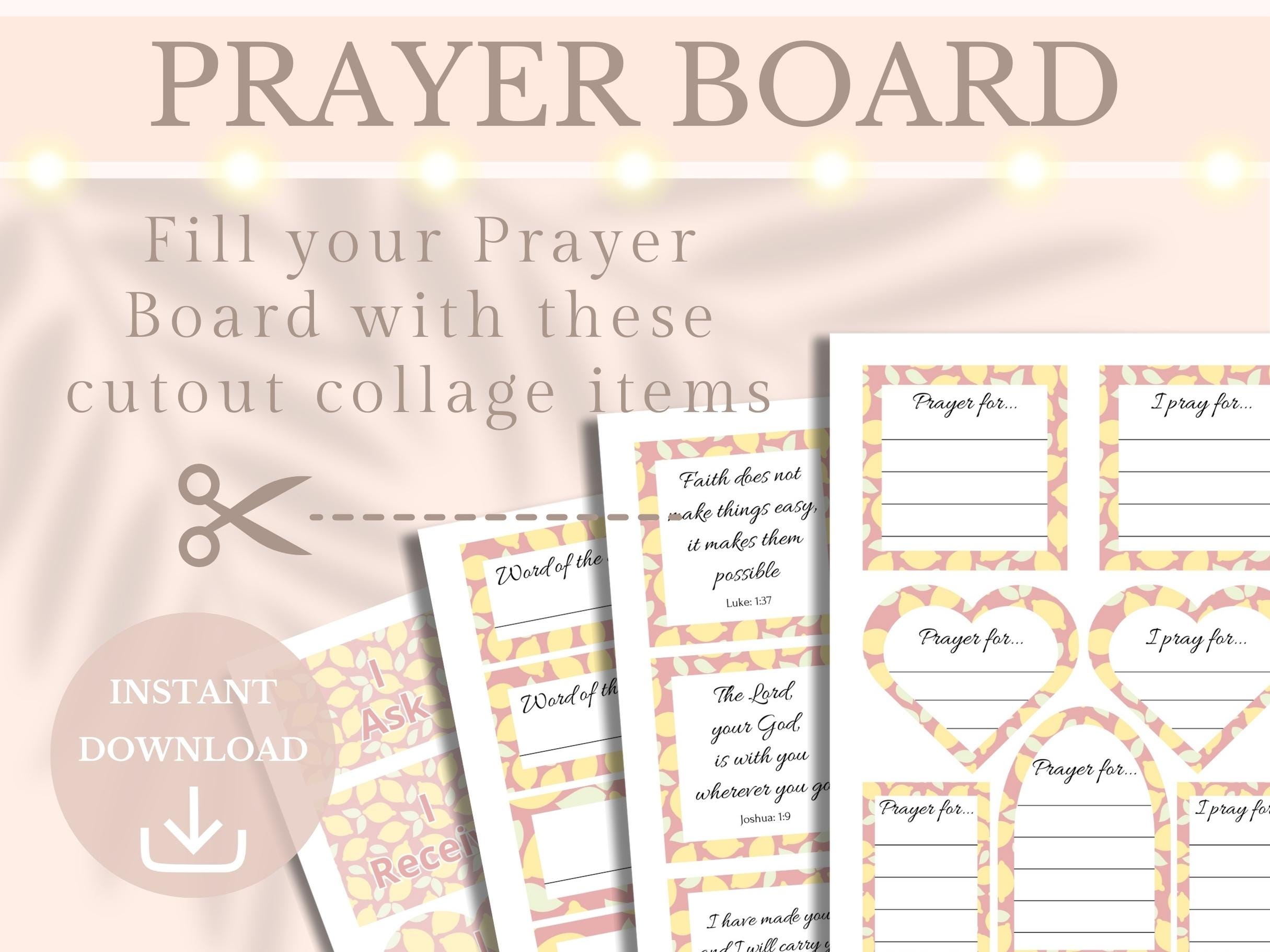 Christian Prayer Board Kit Printable Bulletin Board Kit Christian ...