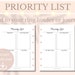 Priority List Printable to Do List Task Management Priority Matrix ...
