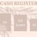 Cash Register Log Printable Cashier Shop Closing Drawer Till Balance ...