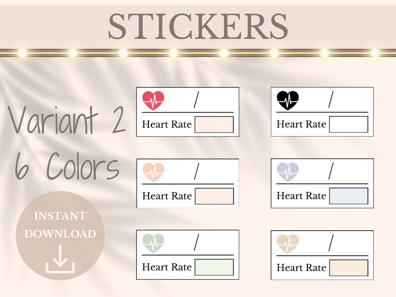 Blood Pressure Printable Stickers Heart Rate Tracker Hypertension ...