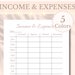 Yearly Income & Expense Tracker Printable Financial Budget Planner ...