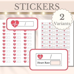 Blood Pressure Printable Stickers Heart Rate Tracker Hypertension ...