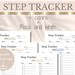Step Tracker Printable Minimalist Walking Journal Template, Monthly ...