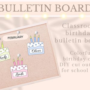 Birthday Bulletin Board Display Printable Back to School Kit Teacher ...