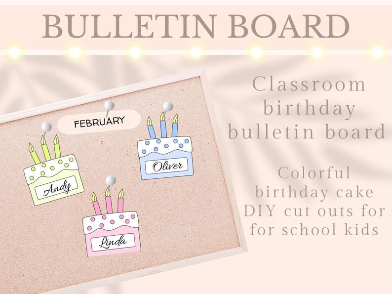 Birthday Bulletin Board Display Printable Back to School Kit Teacher ...