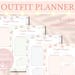 Digital Outfit Planner Printable Capsule Wardrobe Log Clothes Organizer ...