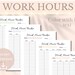 Work Hours Tracker Printable Log Monthly Employee Overtime Salary ...