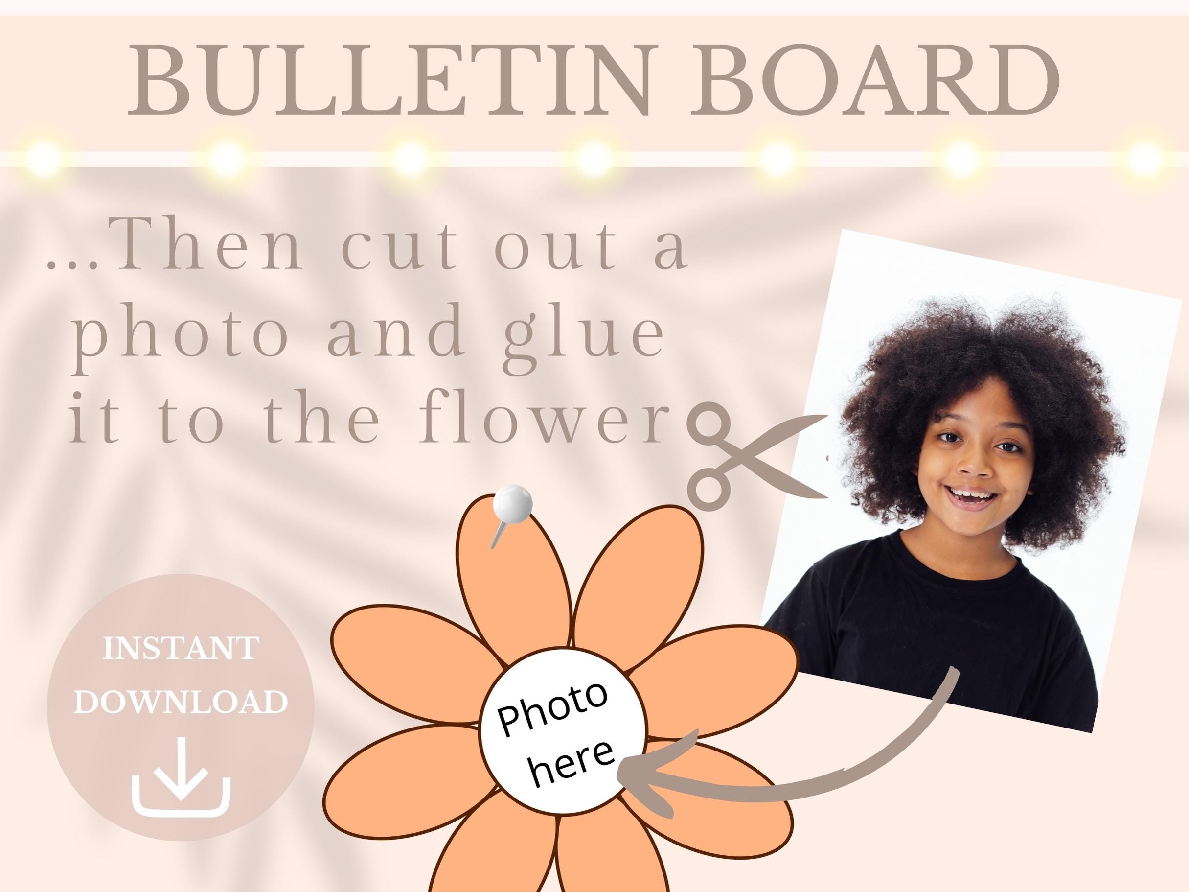 Bulletin Board Kit Printable Personalized Flower Display Classroom ...