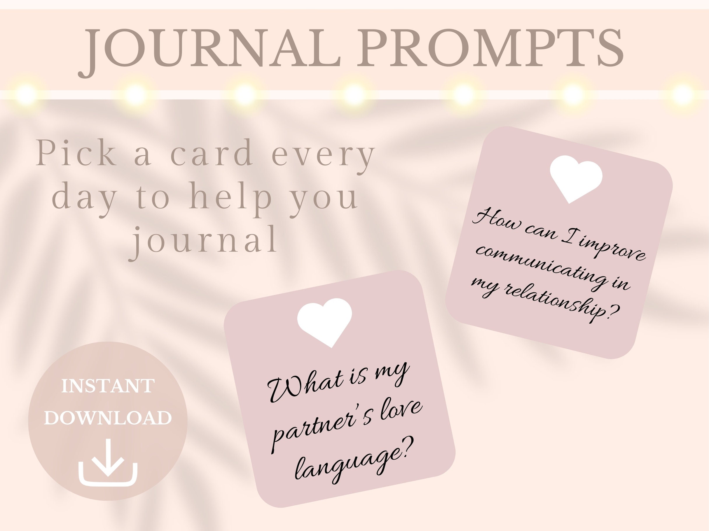 60 Journal Prompt Cards Printable Relationship Journaling Prompts Love ...