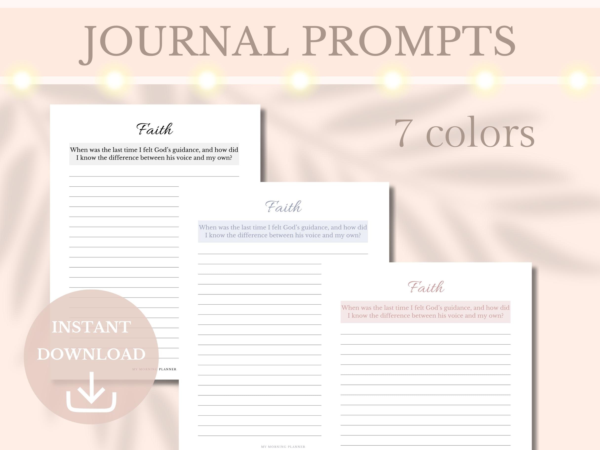 100 Faith Journal Prompts Printable Christian Prompts Journaling ...