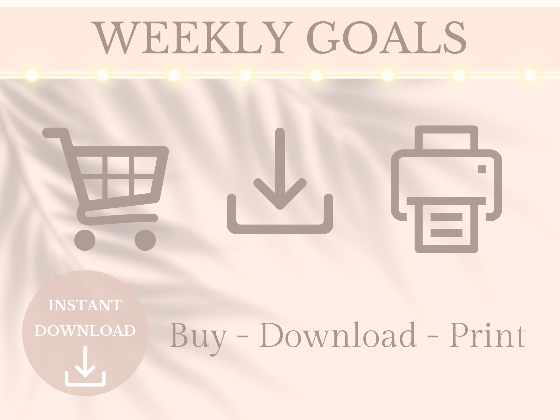 Weekly Goal Setting Printable Planner, to Do List Productivity Tracker ...