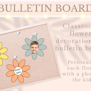 Bulletin Board Kit Printable Personalized Flower Display Classroom ...