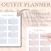 Weekly Outfit Planner Printable Template Wardrobe Styling Journal ...