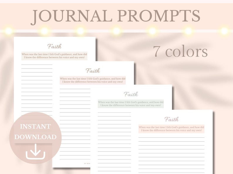100 Faith Journal Prompts Printable Christian Prompts Journaling ...