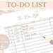 To Do List Printable Task Checklist Productivity Tracker Minimalist ...