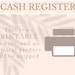 Cash Register Log Printable Cashier Shop Closing Drawer Till Balance ...