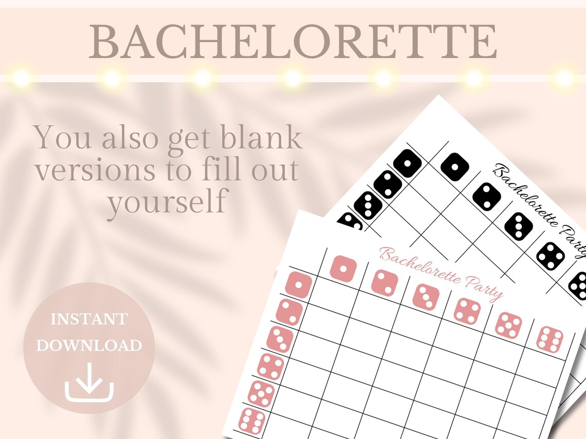 Bachelorette Party Game Printable Bridal Shower Game Dice Conversation ...
