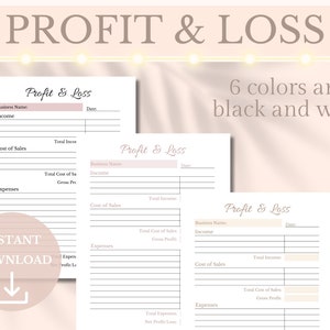 Profit and Loss Statement for Small Business PRINTABLE Income Statement ...