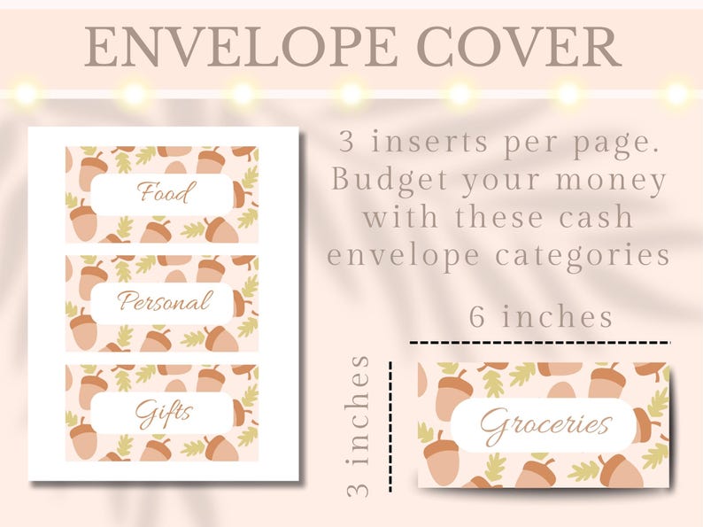 A6 Cash Envelope Cover Insert Printable Dashboard Cover Placeholders ...
