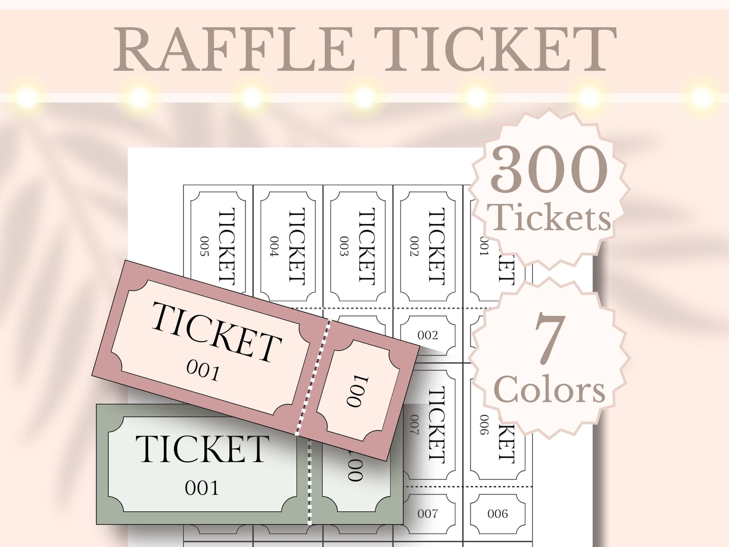 Raffle Ticket With Stub Template