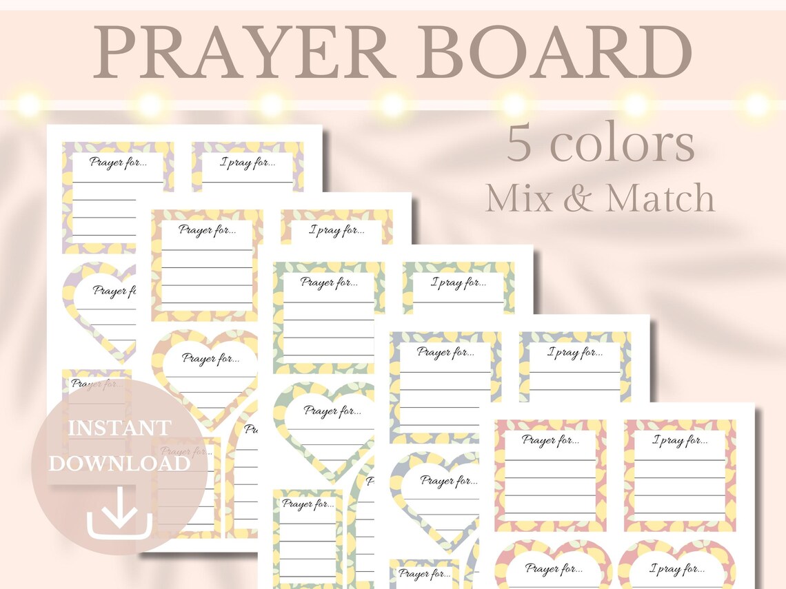 Christian Prayer Board Kit Printable Bulletin Board Kit Christian ...