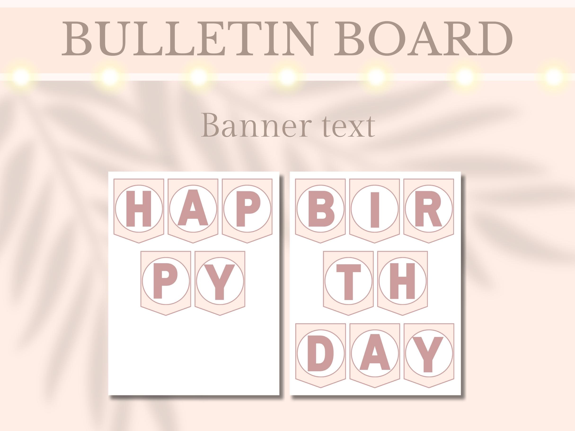 Birthday Bulletin Board Display Printable Back to School Kit Teacher ...