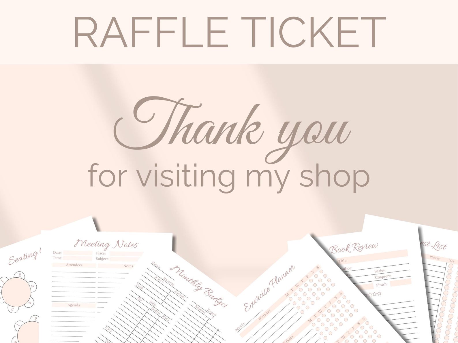 EDITABLE Raffle Ticket Template Fundraiser Raffle Ticket Printable ...