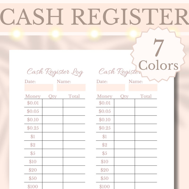 Daily Till Sheet - Etsy UK