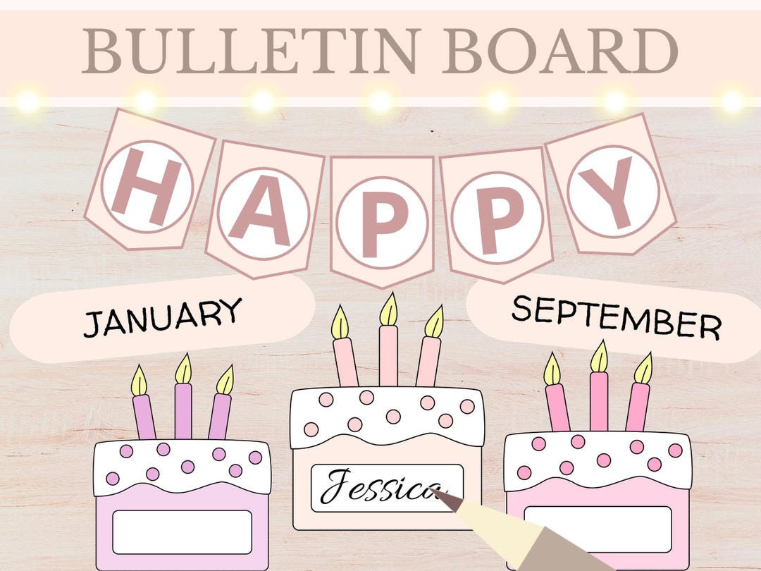 Birthday Bulletin Board Display Printable Back to School Kit Teacher ...