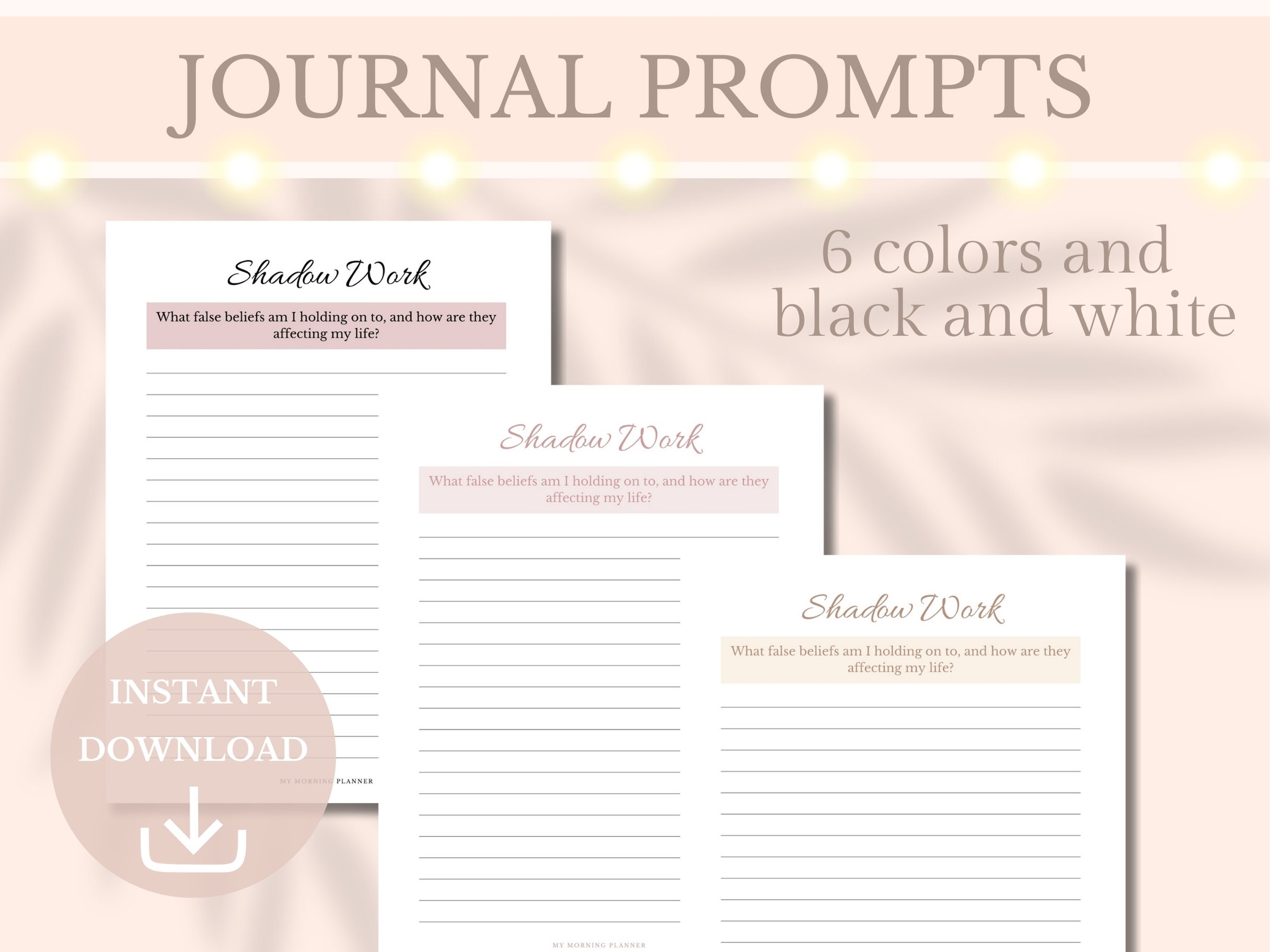 100 Shadow Work Journal Prompts Self-discovery Printable Journaling ...
