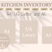 Kitchen Inventory Printable Tracker Food Log, Fridge Freezer Pantry ...