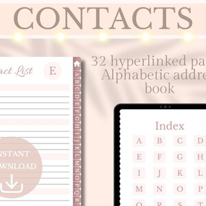 Digital Alphabetical Phone Book Contact List Address Book Simple ...