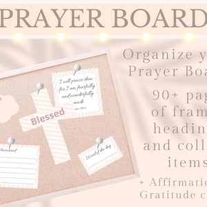 Prayer Board Kit Printable Christian Prayer Board Bulletin Board Kit ...