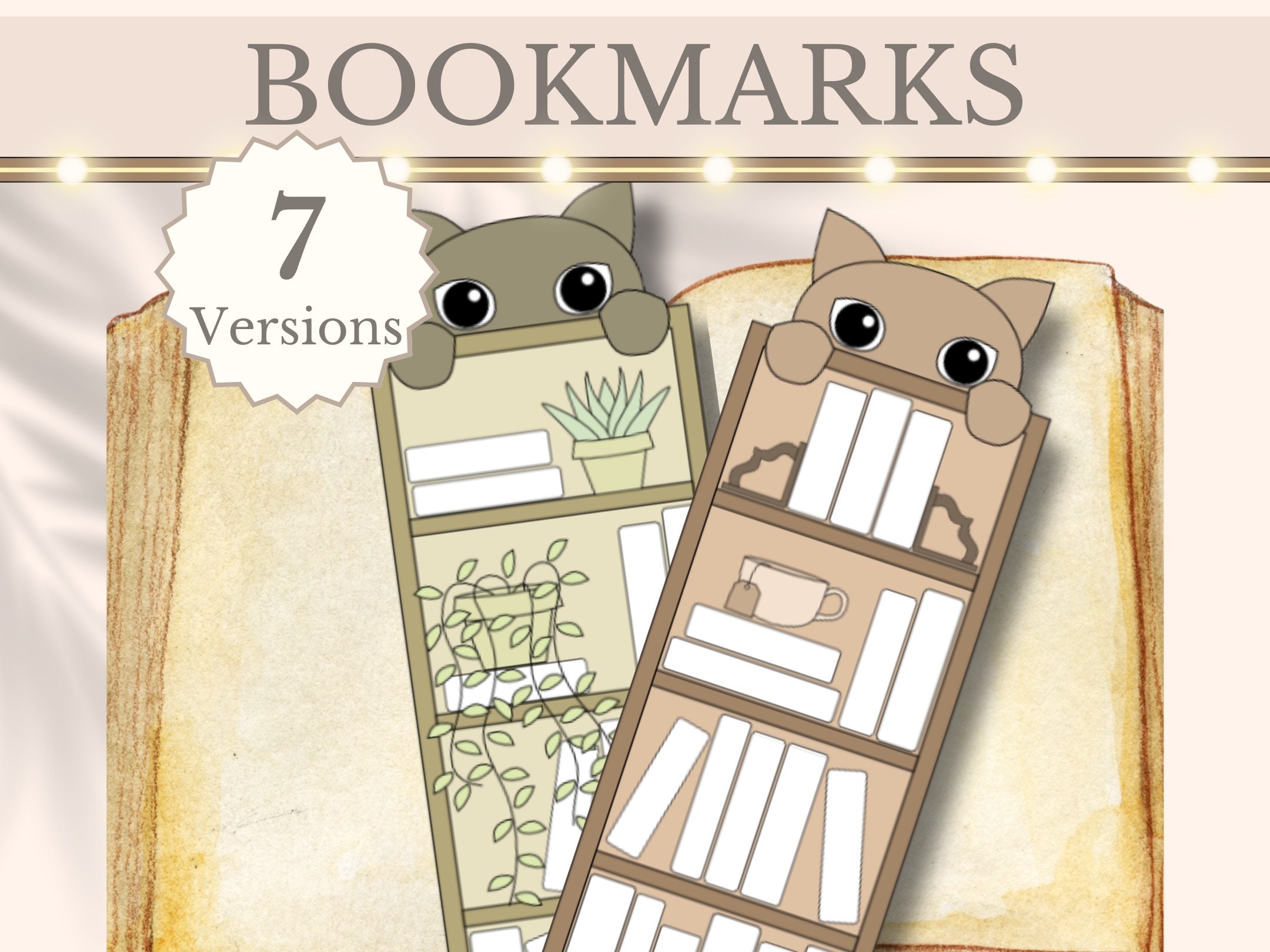 Cat Bookshelf Bookmark Reading Tracker Printable Coloring Bookmark ...