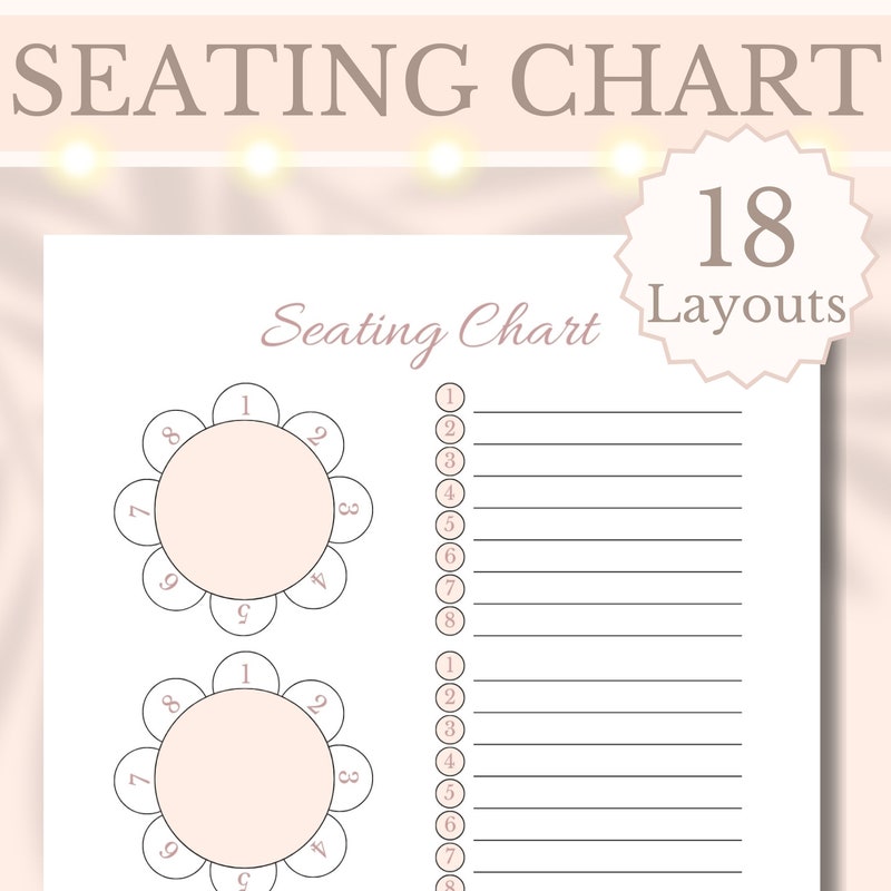 Square Seating Chart Sign - Etsy