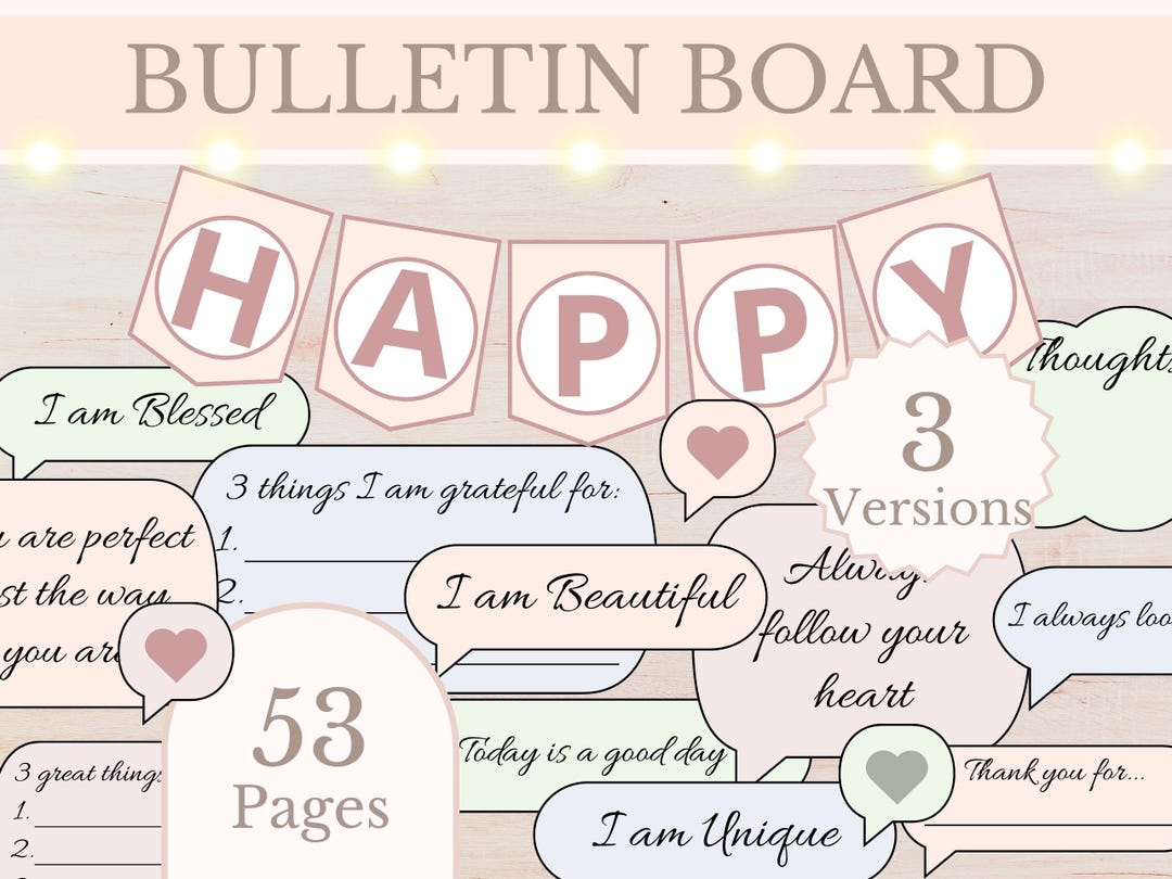 Classroom Bulletin Board Kit Motivational Printable Teacher DIY Back to ...