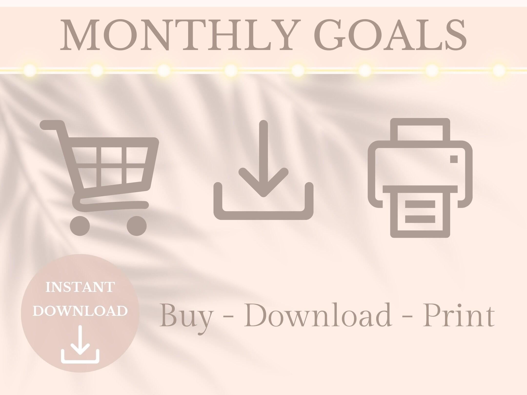 Monthly Goal Setting Printable Planner, Pink Productivity to Do List ...