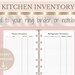Kitchen Inventory Printable Tracker Food Log, Fridge Freezer Pantry ...