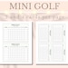 Mini Golf Score Card Printable Miniature Golf Scorecard Bachelorette ...