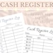 Cash Breakdown Teller Slip Printable Cash Register Till Balance Tracker ...