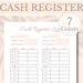 Cash Register Log Printable Drawer Till Balance Money Count Calculator ...
