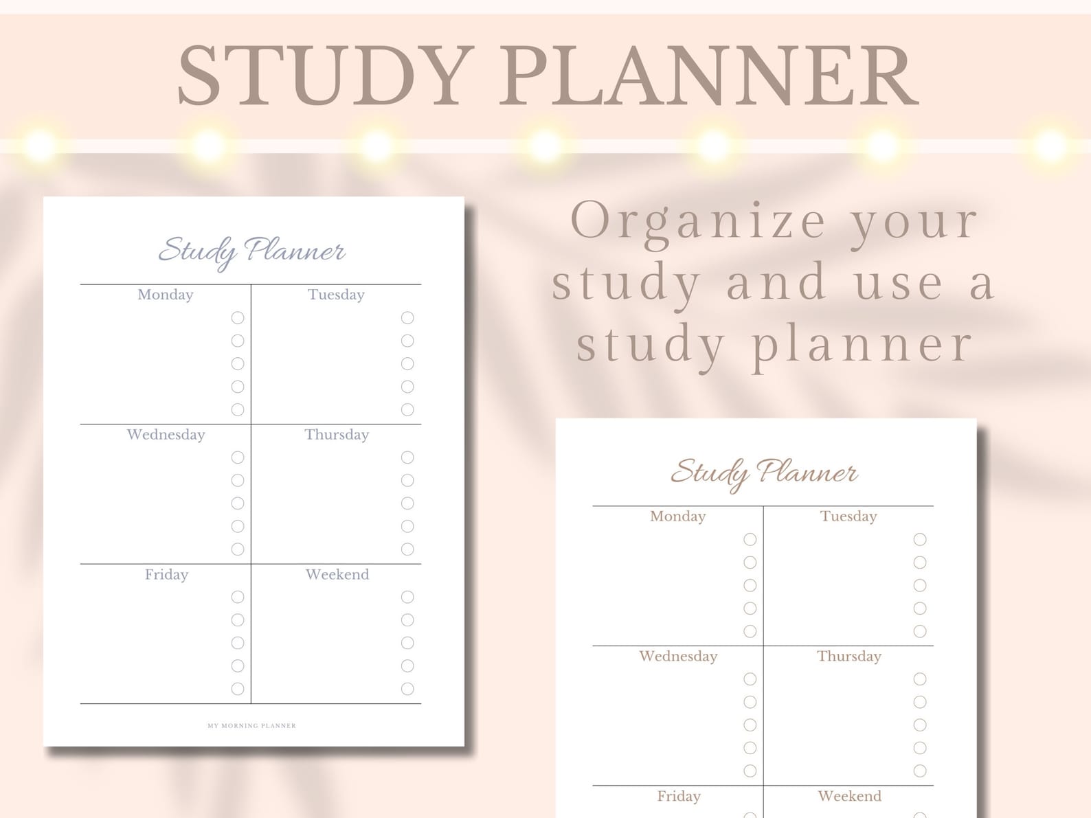 Study Planner Printable Homework Tracker Minimalist to Do List College ...