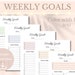 Weekly Goal Setting Printable Planner, to Do List Productivity Tracker ...