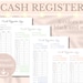 Cash Register Log Printable Drawer Till Balance Money Count Calculator ...