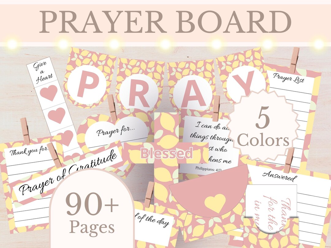 Christian Prayer Board Kit Printable Bulletin Board Kit Christian ...