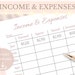 Yearly Income & Expense Tracker Printable Financial Budget Planner ...