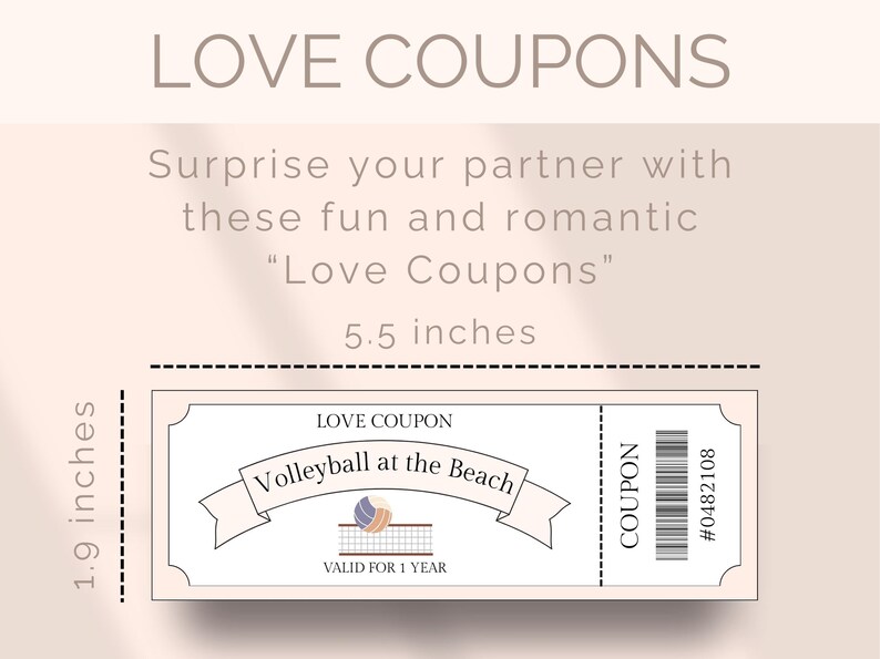 100 EDITABLE Love Coupons Valentine's Day Gift Romantic Couples Card ...