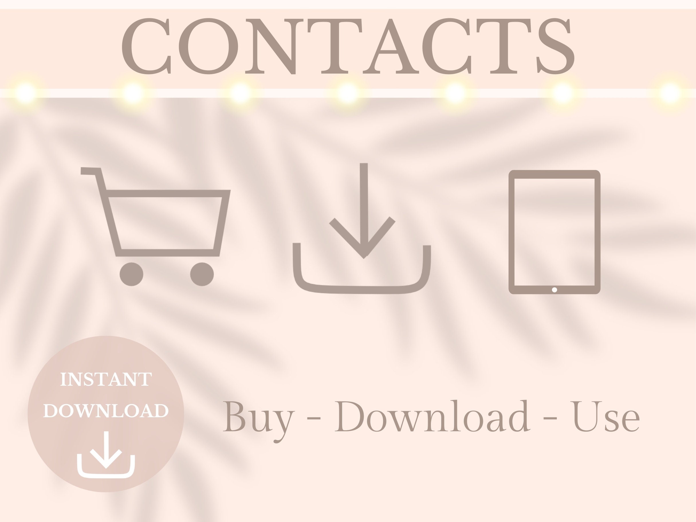Digital Contact List Address Book, Simple Minimalist Contact Directory ...