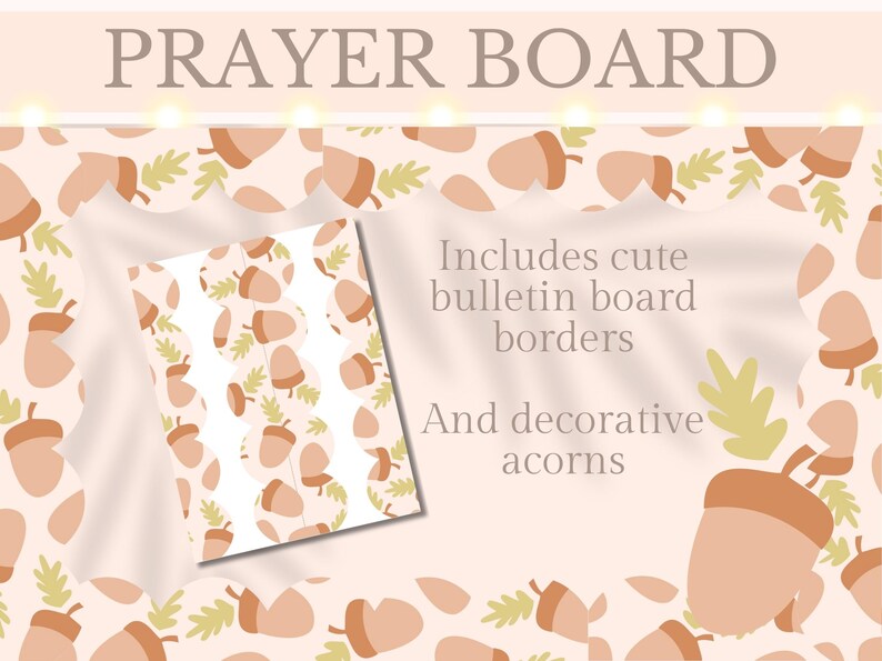 Prayer Board Kit Printable Christmas Bulletin Board Kit Colorful ...